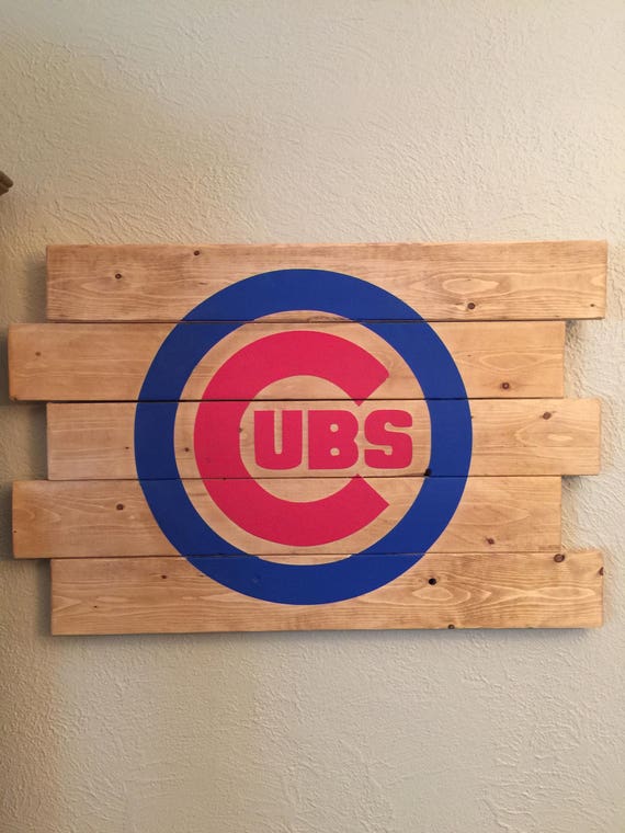 Hand Painted Cub Logo Sign | Etsy