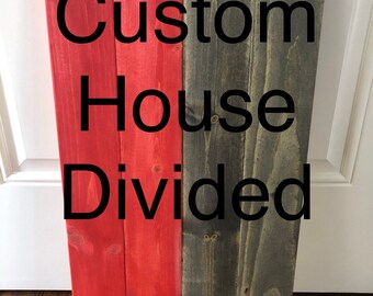 House Divided Wooden Sign - Etsy