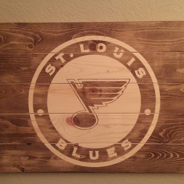 St. Louis Blues Wooden Sign - Etsy