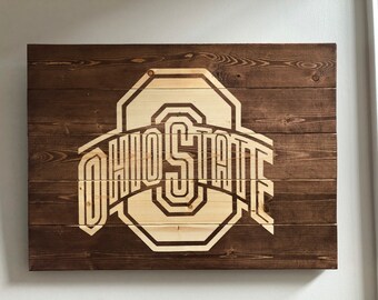 Officially Licensed Ohio State University Buckeyes Wood Sign Bar Sign ...