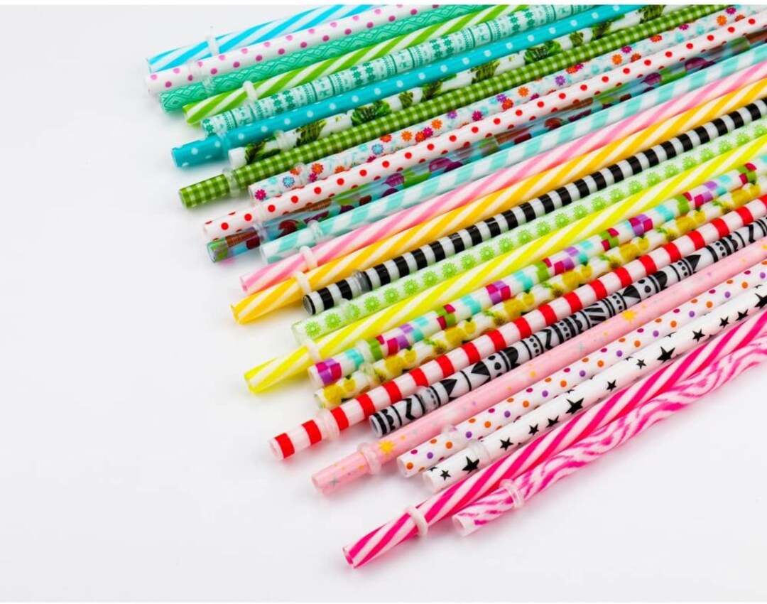 9 Reusable Straw MYSTERY DESIGNS - Etsy
