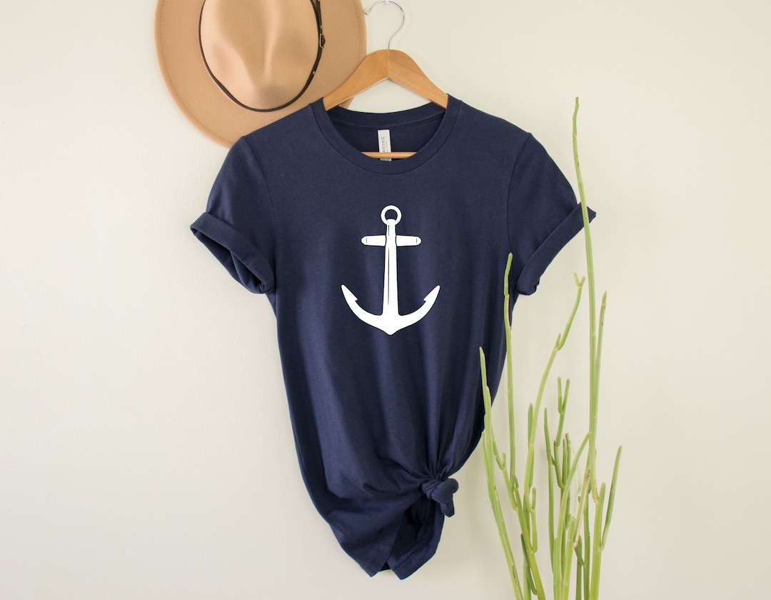 Anchor Tee Shirt, Nautical Shirt, Beach Shirt, Summer Shirt, Captain ...