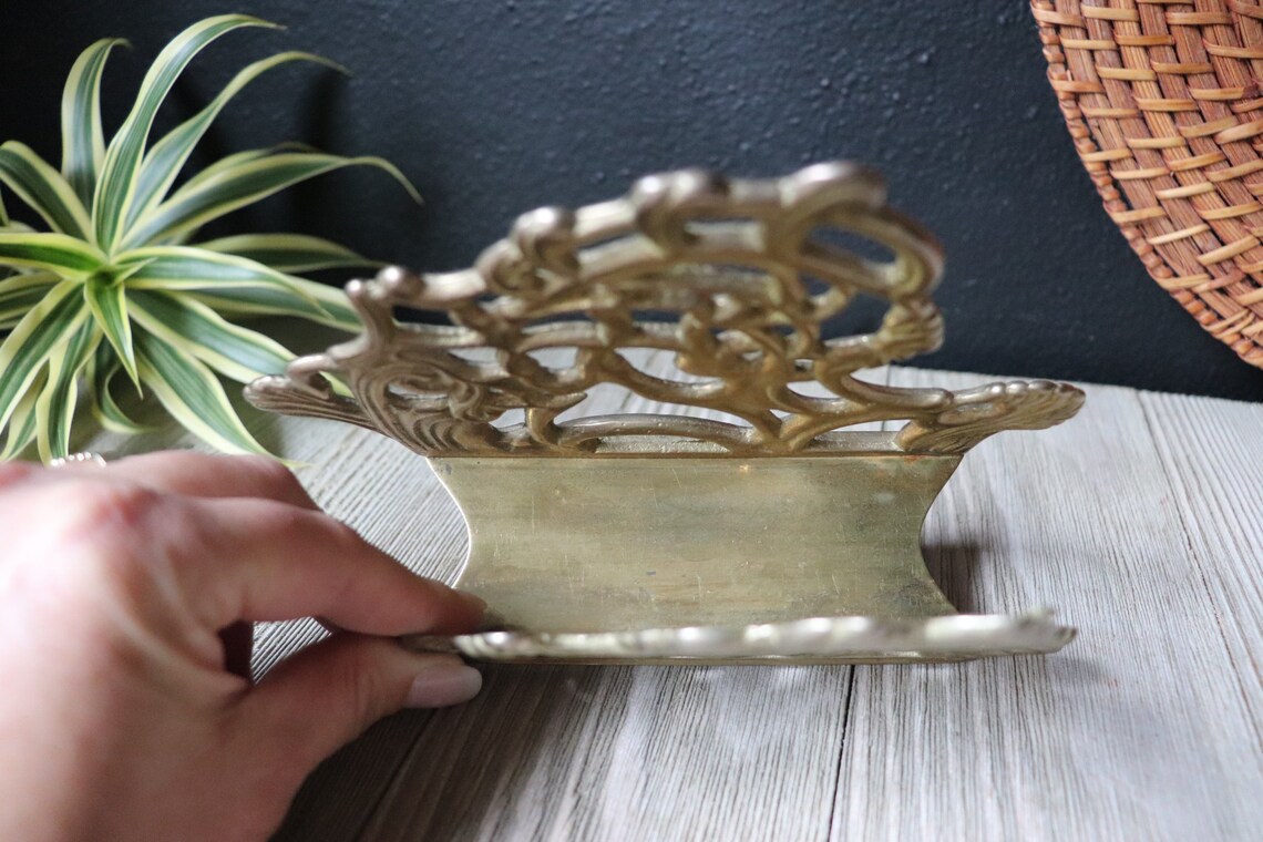 Vintage Ornate Brass Napkin Holder Brass Letter Holder - Etsy