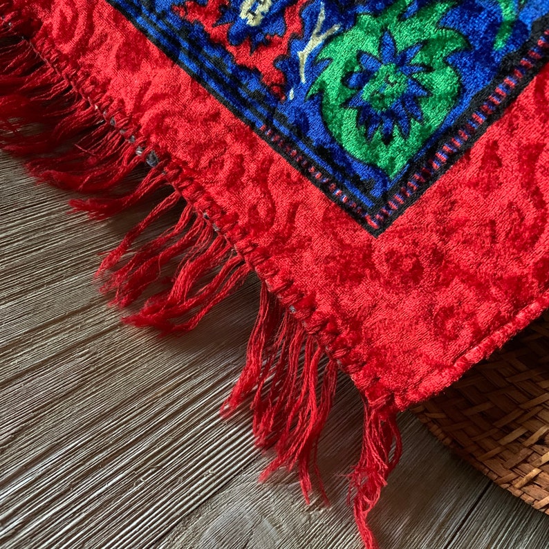 Vintage Red Wall Tapestry Rug Fringed Turkish Prayer Rug - Etsy