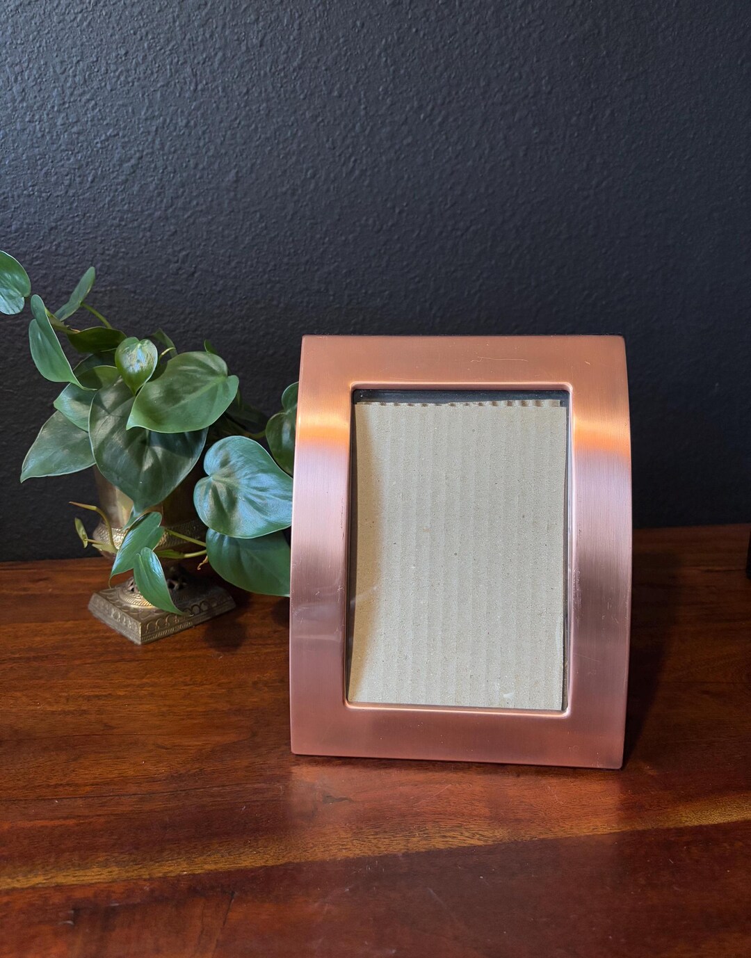 Vintage Minimalist Style Copper Photo Frame, 5 X 7, Keepsake Frame ...