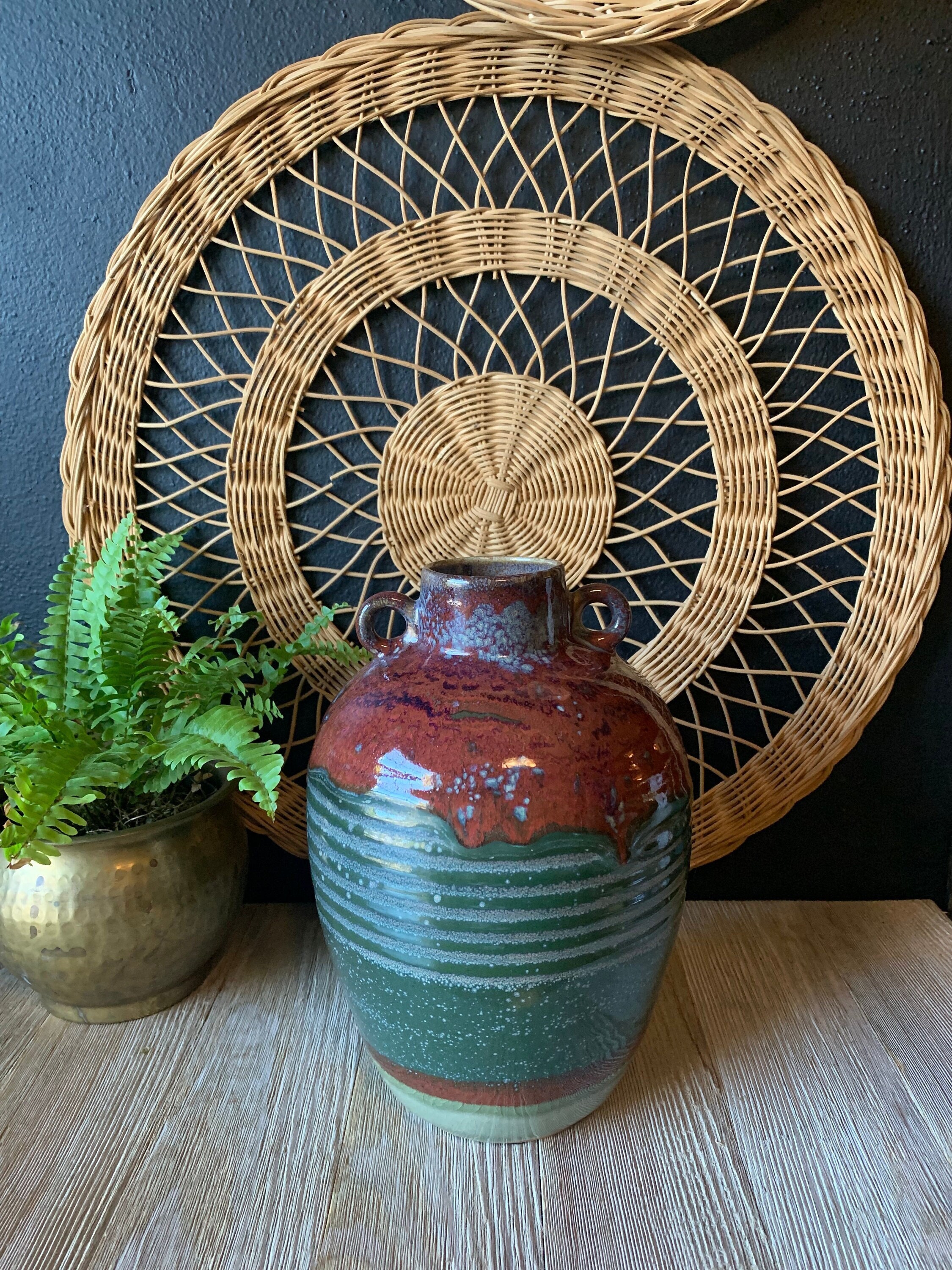 Vintage Studio Pottery Jug | Handmade Decorative Pottery Art Vase ...
