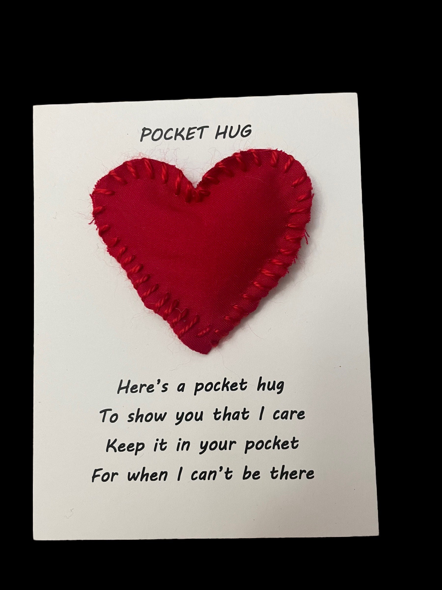 Pocket Hug, Pocket Heart, Gift, Friend, Love, Soft Heart, Cuddle, Card ...
