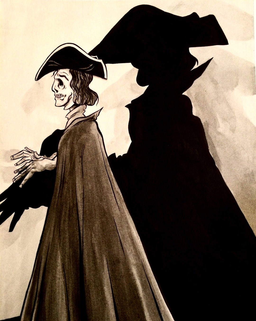 Masque of Red Death Ink Painting - Etsy