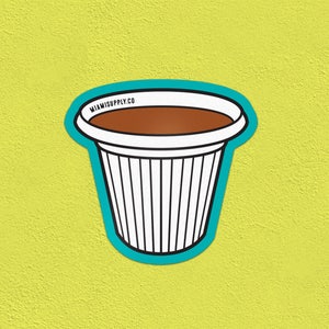 Miami Cuban Coffee - Cafecito Sticker - Etsy