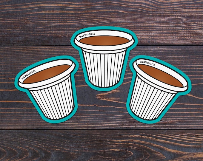 Cafecito 3-pack of Stickers: Miami Cuban Coffee Stickers - Etsy
