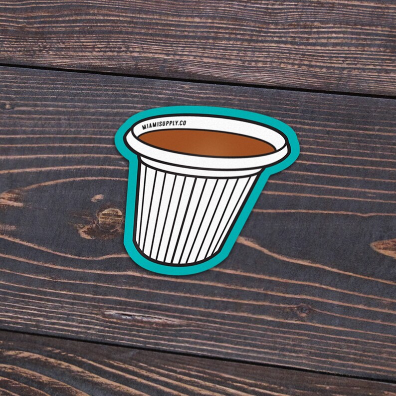 Miami Cuban Coffee - Cafecito Sticker - Etsy