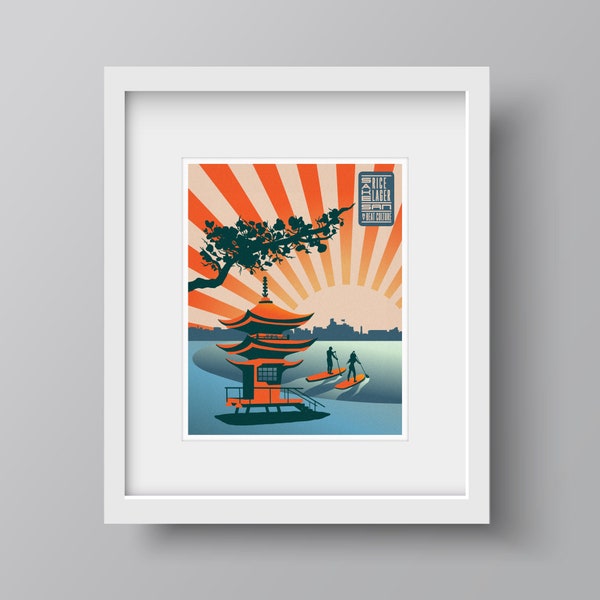 Paddle Boarding Poster - Etsy