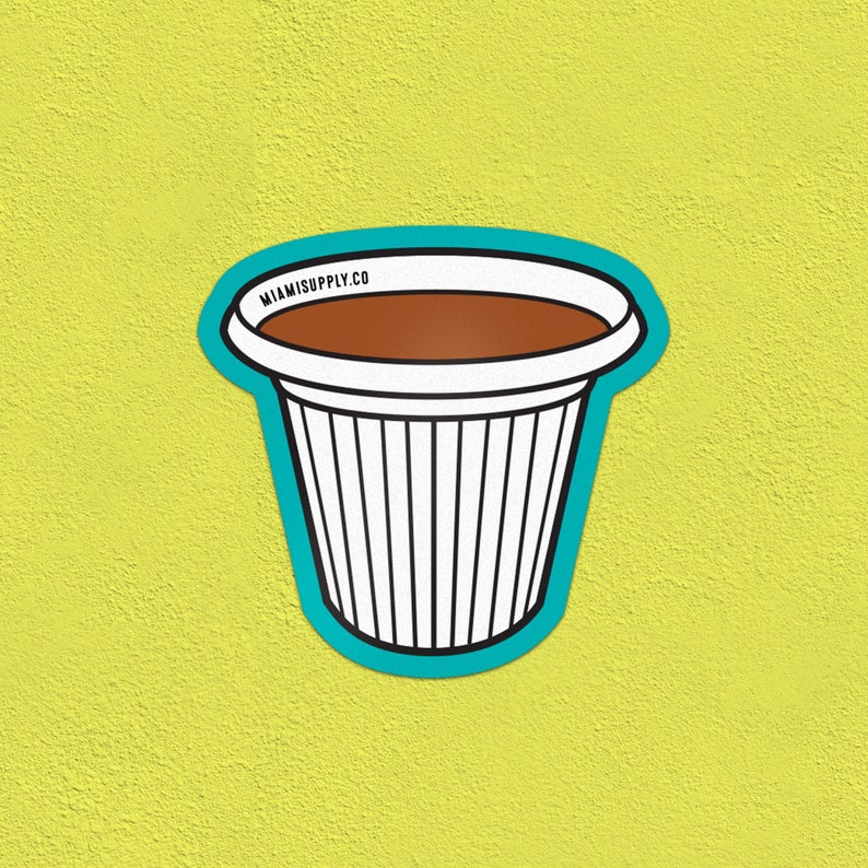 Miami Cuban Coffee - Cafecito Sticker - Etsy