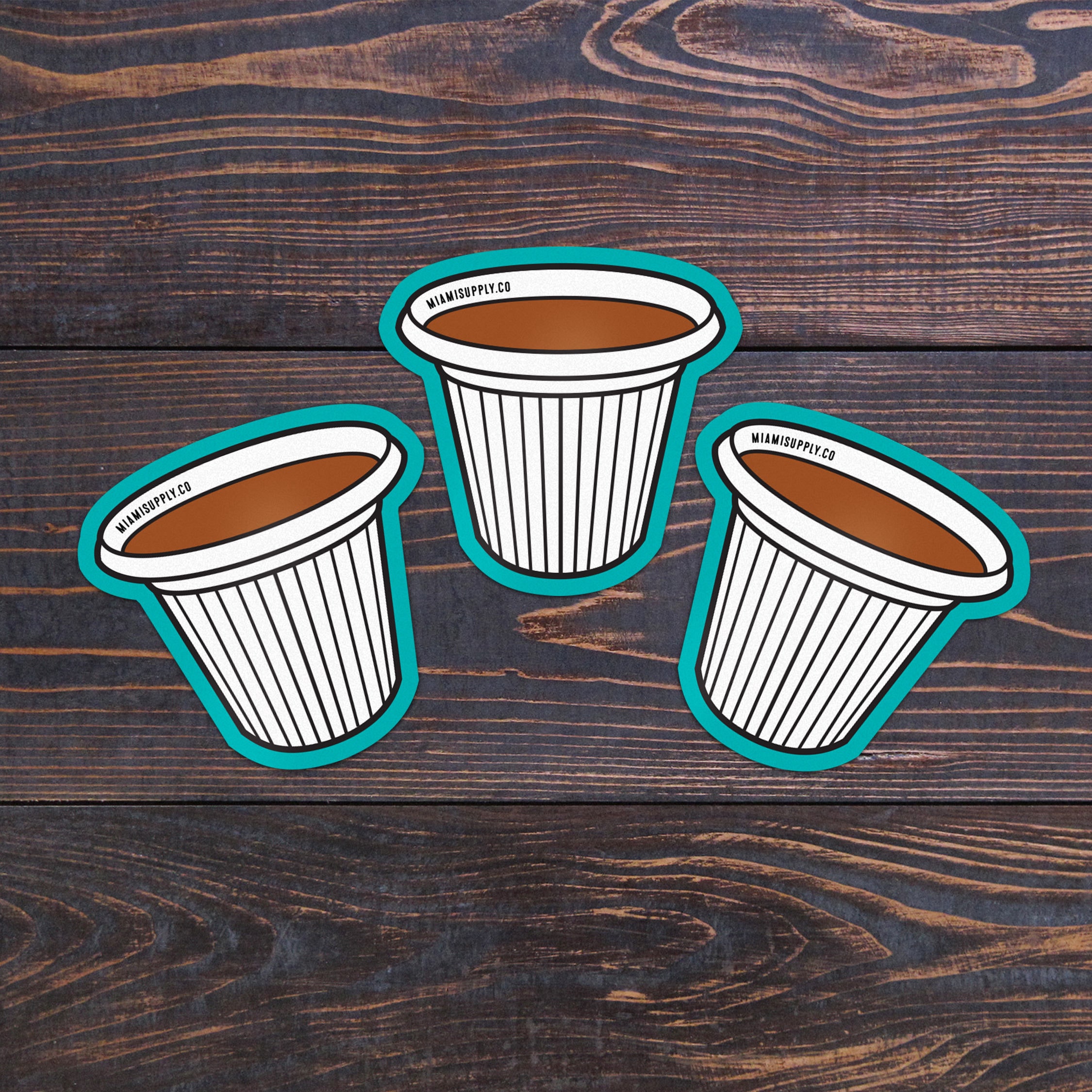 Cafecito 3-pack of Stickers: Miami Cuban Coffee Stickers - Etsy