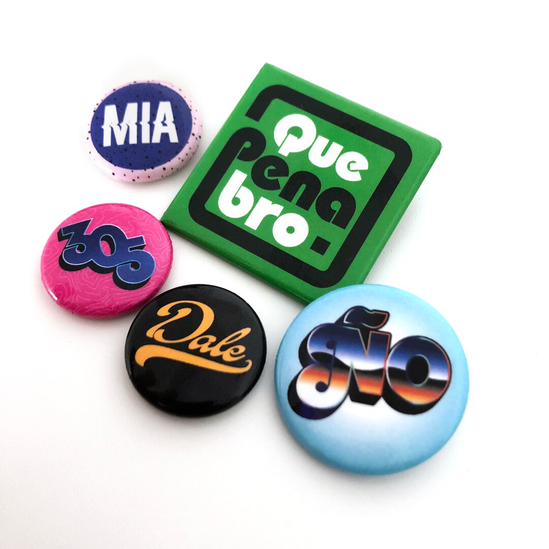 Miami Button Pack - Great Hialeah or Miami Gift - Cuban, Latino ...