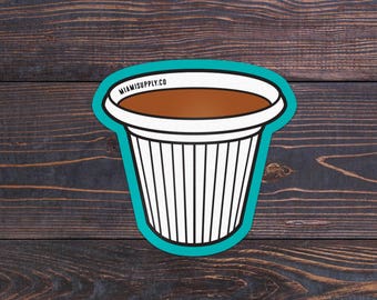 Gold Cafecito Pin Miami / Cuban Coffee Colada Enamel Pin | Etsy