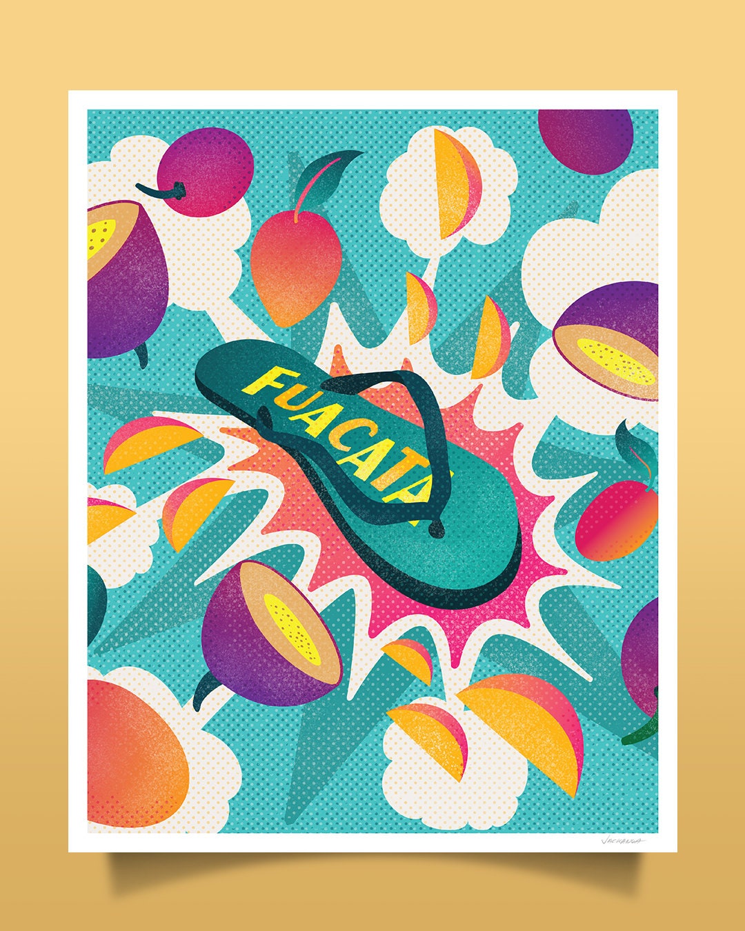 Fuacata Chancleta Miami Cuban Inspired Giclée Fine Art | Etsy