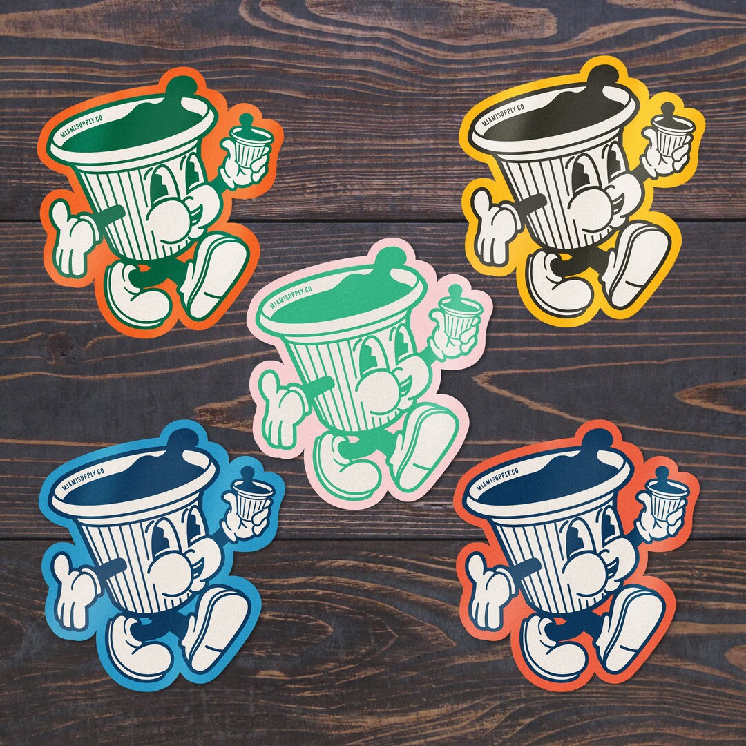 Tito the Cafecito - Cuban Coffee Sticker 5-pack - 5 Colors - Miami ...