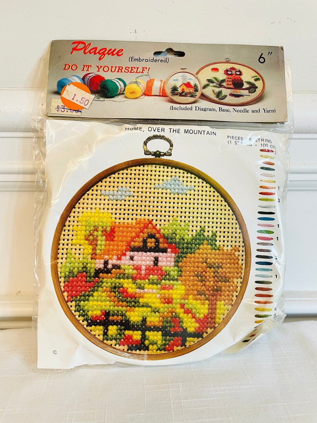 Small Vintage Embroidery Kit - NEW in Package - Small House Embroidery ...