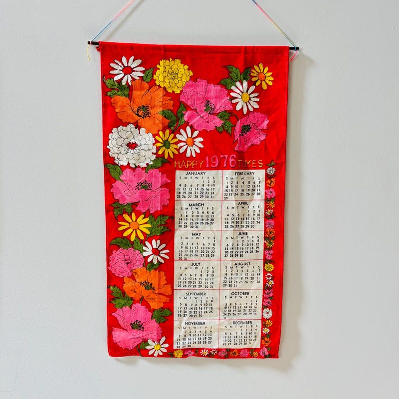 Tea Towel Calendar - Etsy