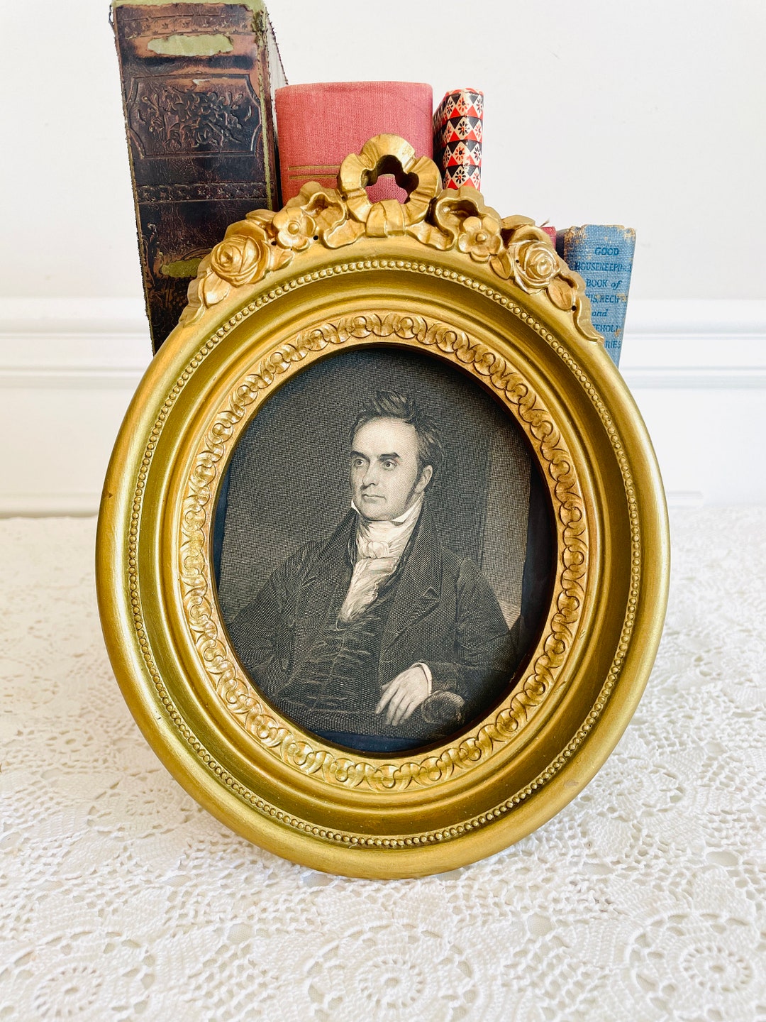 Gold Framed Engraving of Daniel Webster - Etsy