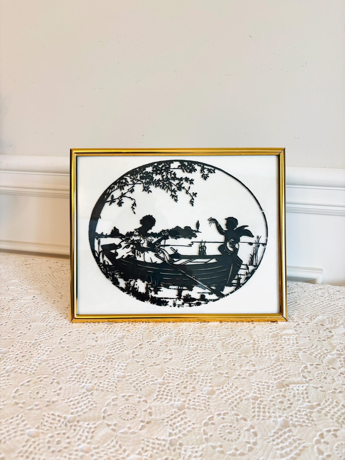 Original German Scherenschnitte Silhouette Paper in Frame - Etsy