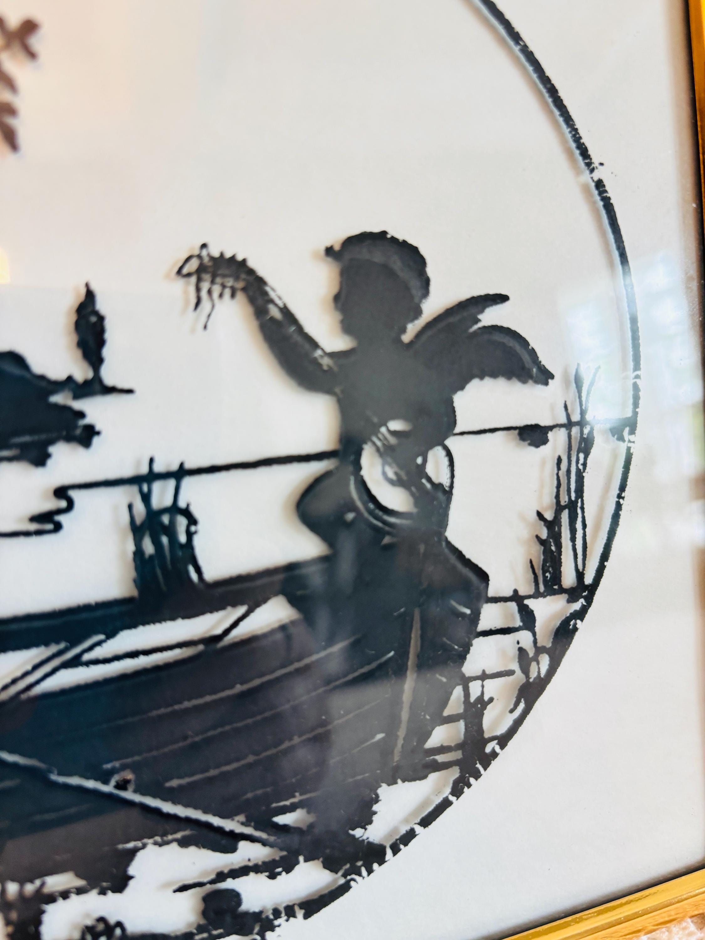 Original German Scherenschnitte Silhouette Paper in Frame - Etsy