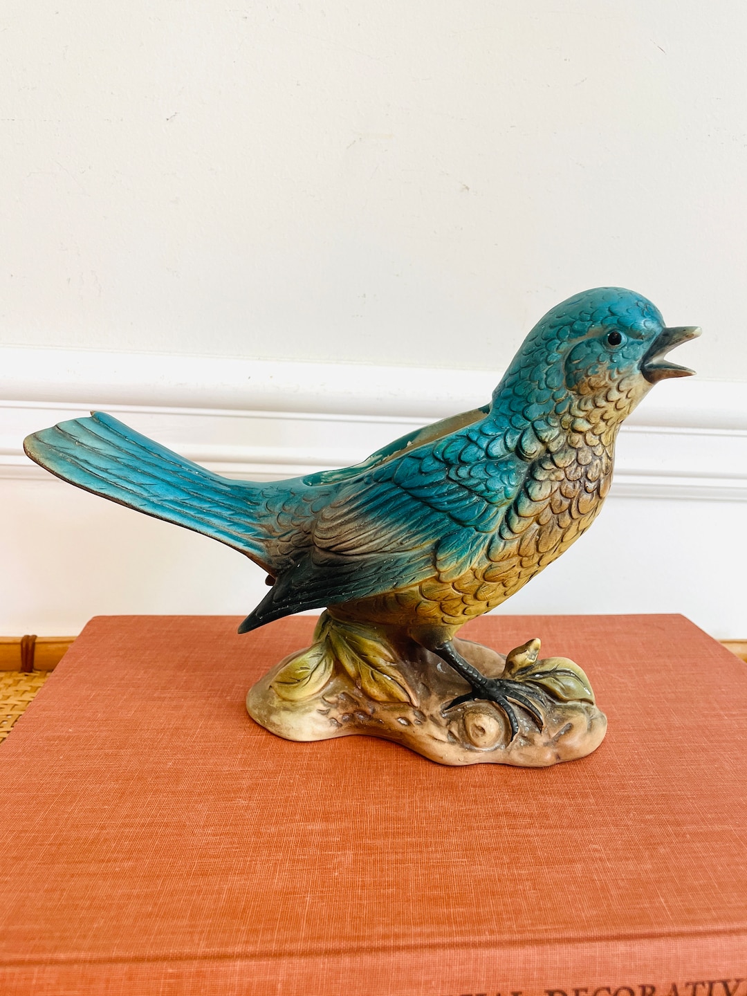 Antique Blue Bird Planter - Etsy