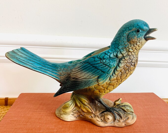Antique Blue Bird Planter - Etsy