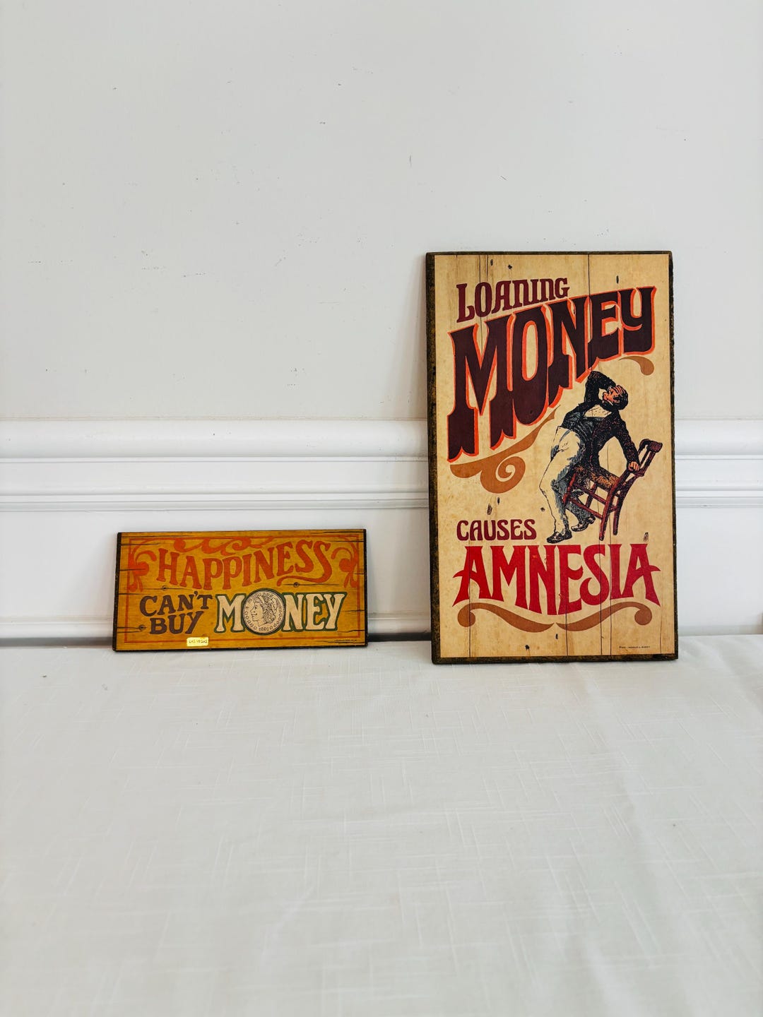 Set of Two Vintage 1970’s Kitschy Money Signs - Etsy