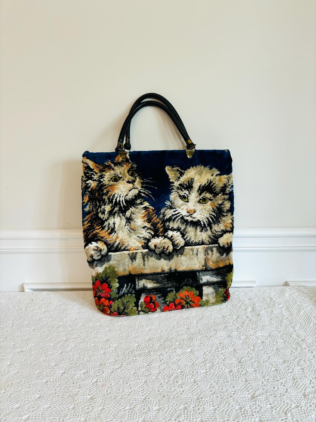 Vintage Cat Carpet Bag, Savanaugh Cat Carpet Bag - Etsy