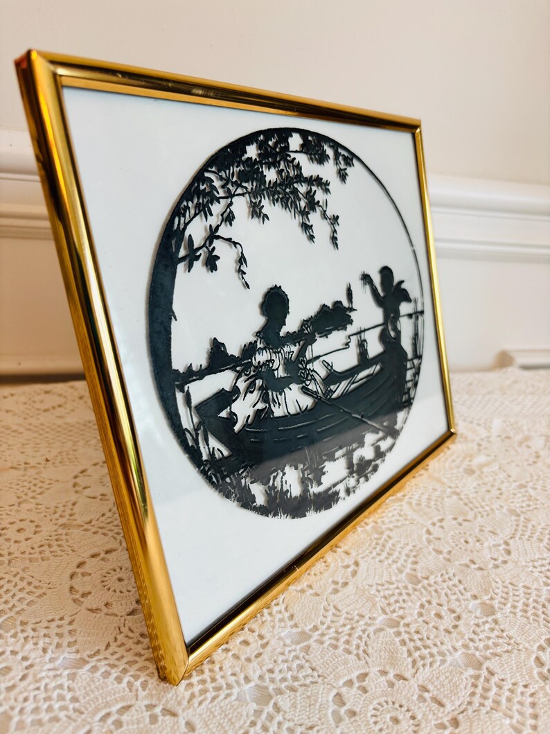 Original German Scherenschnitte Silhouette Paper in Frame - Etsy