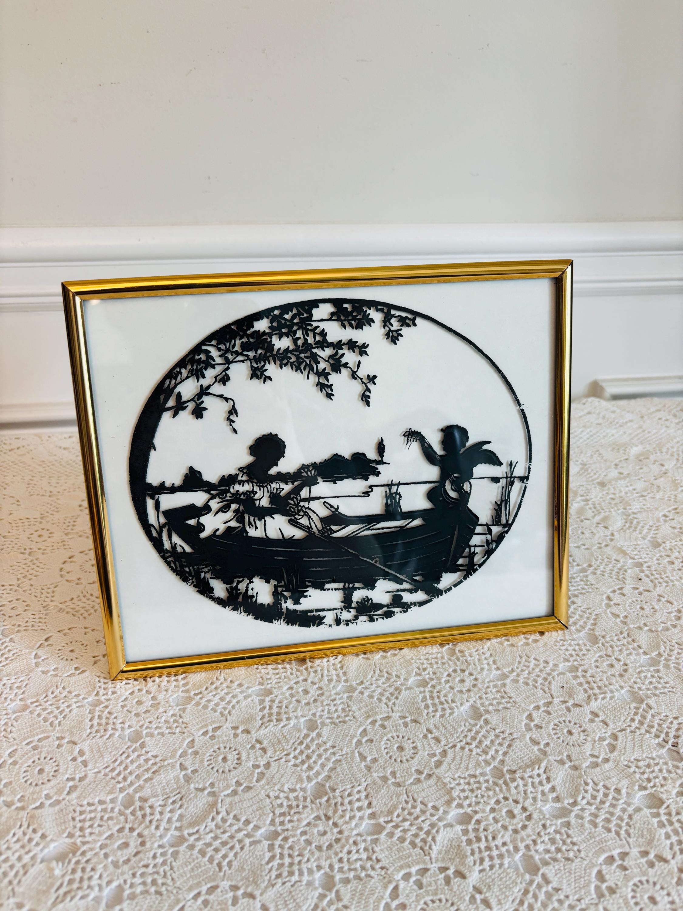 Original German Scherenschnitte Silhouette Paper in Frame - Etsy