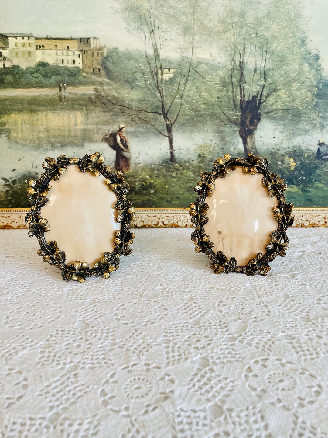 Antique Set of Gold Floral Photo Frames by Gresco - Etsy