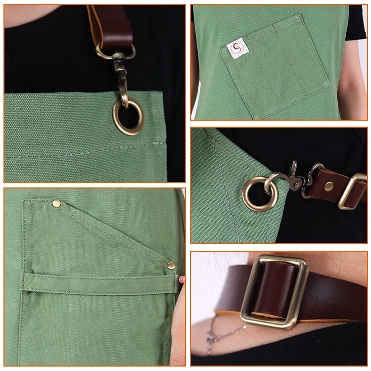 2 DAY FREE Shipping/shoulder Strap Apron/ Cotton Canvas Apron/ - Etsy