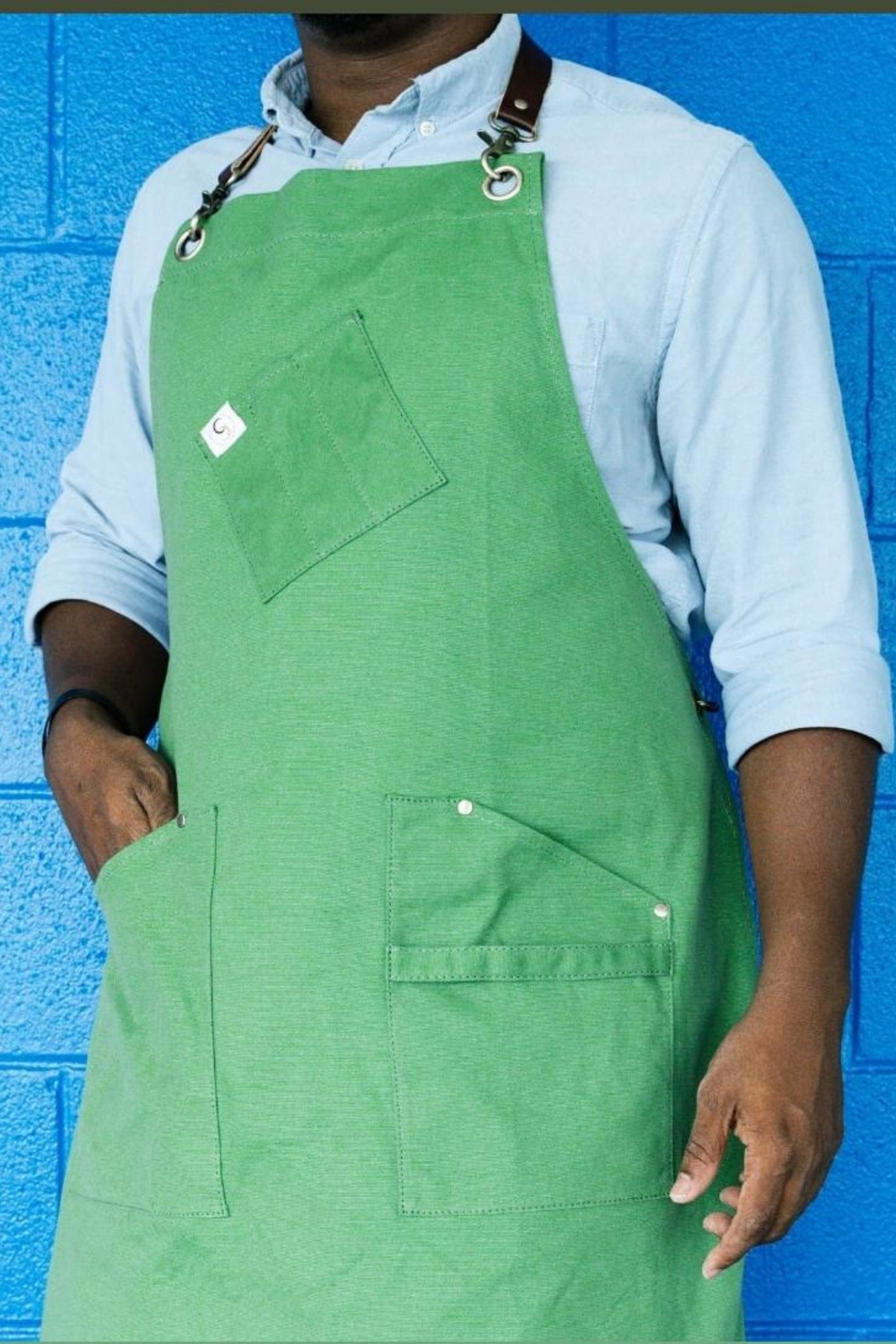 2 DAY FREE Shipping/shoulder Strap Apron/ Cotton Canvas Apron/ Handmade ...