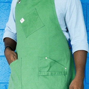 2 DAY FREE Shipping/shoulder Strap Apron/ Cotton Canvas Apron/ Handmade ...