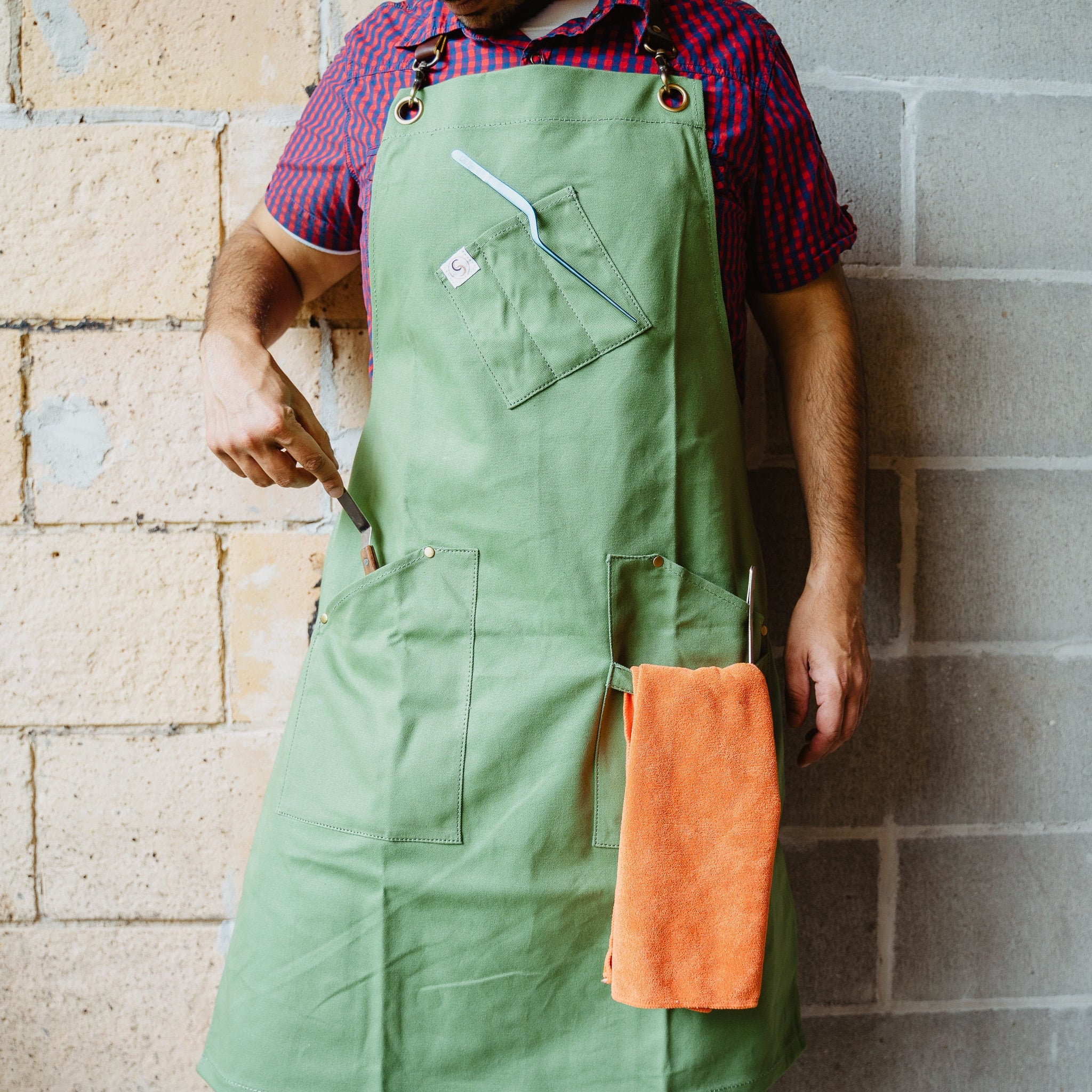 2 DAY FREE Shipping/shoulder Strap Apron/ Cotton Canvas Apron/ - Etsy