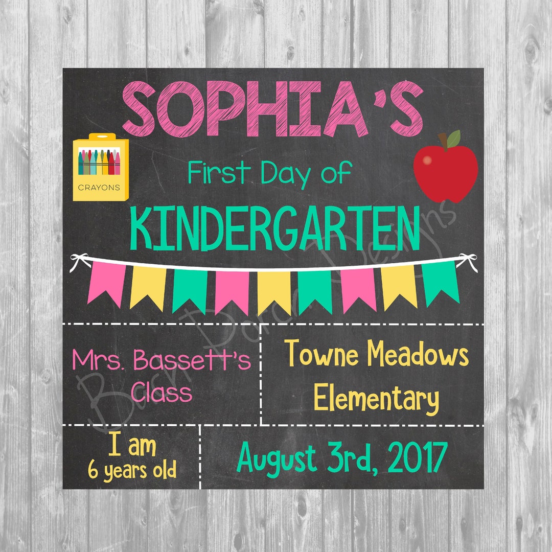 First Day of School Poster 12x12 Digital - Etsy
