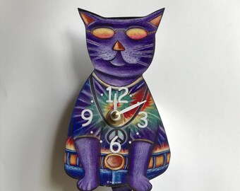 Cat Clock With Wagging Tail - Etsy