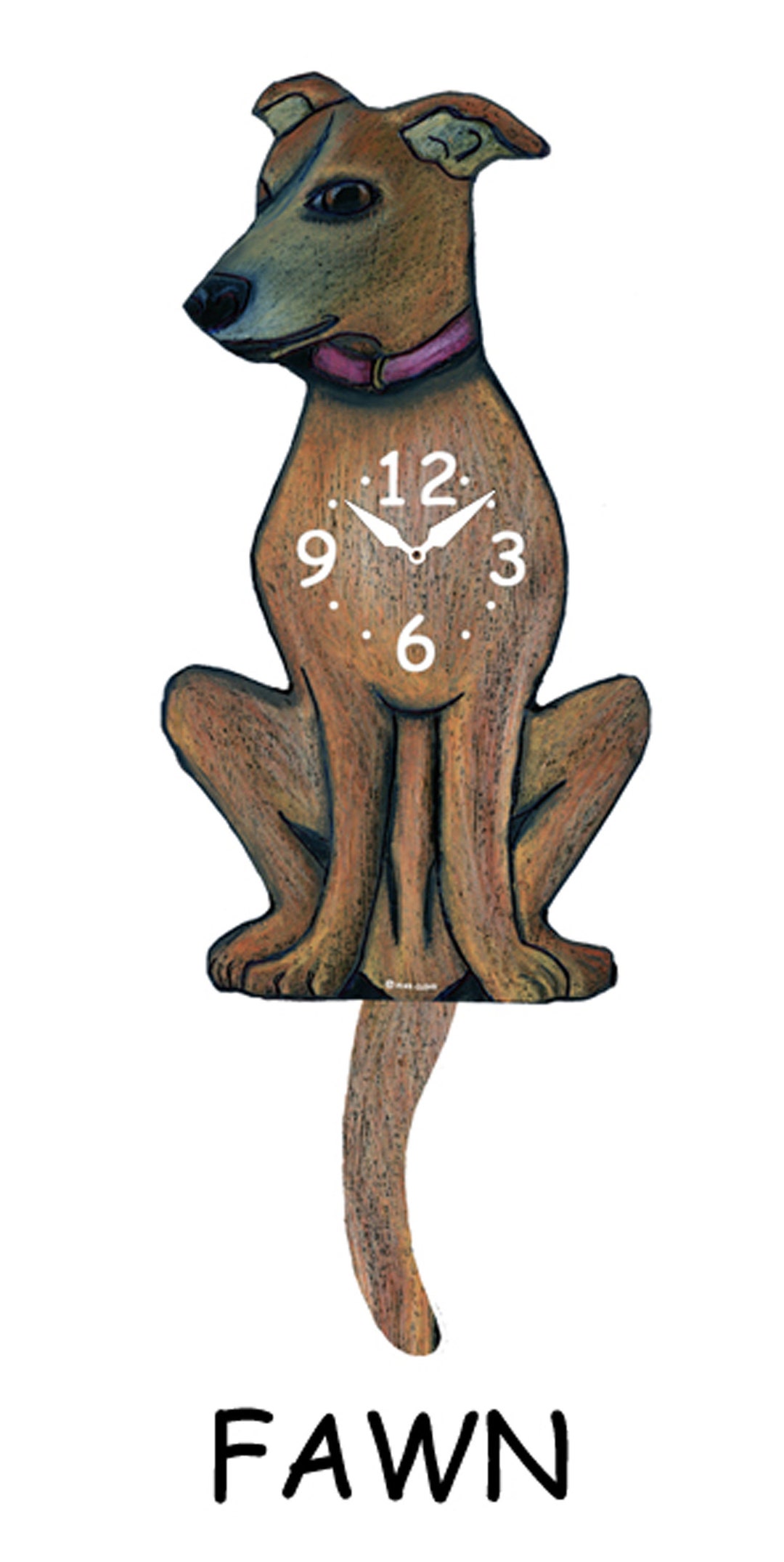 Tan Greyhound Clock - Etsy