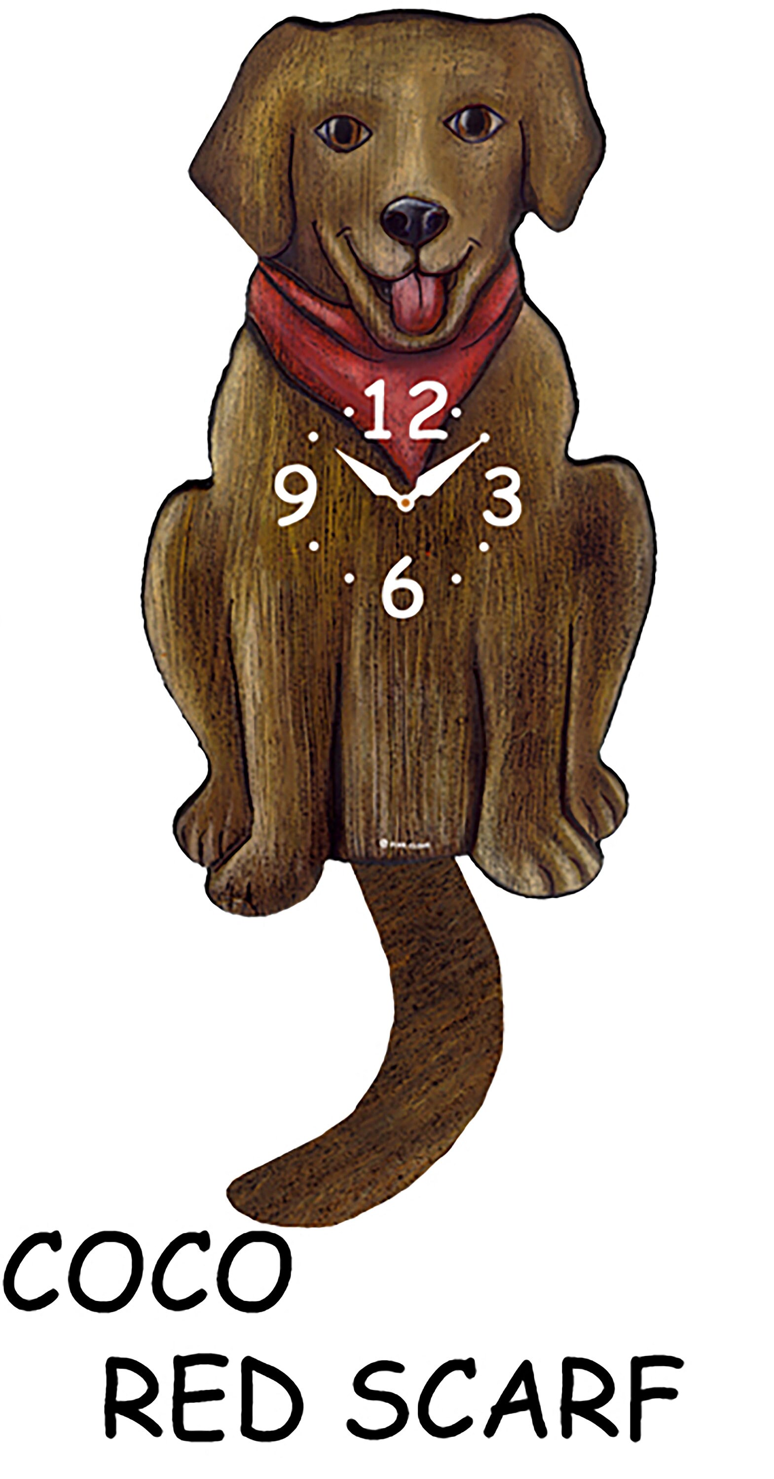 Black Lab Clock With Swinging Tail - Etsy