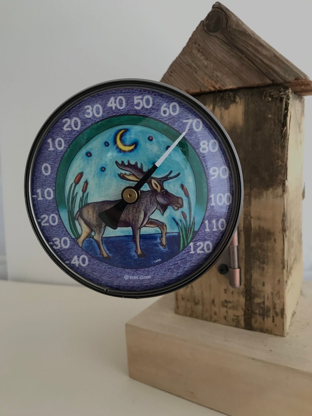 Copper Dial 4" Thermometer With Moose Design - Etsy