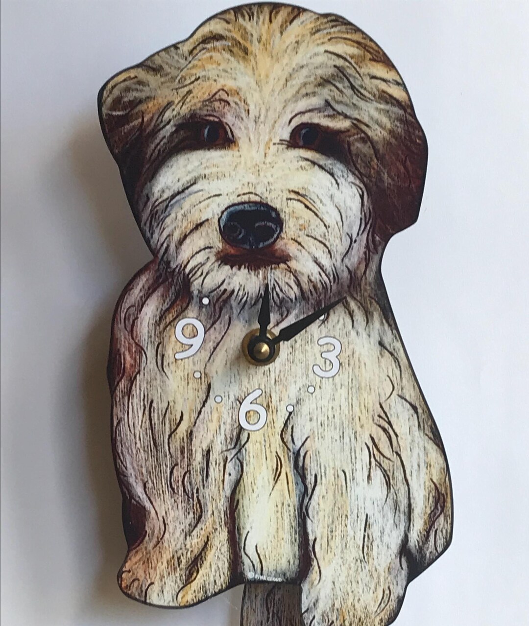 Wheaton Terrier Dog Clock With Swinging Tail - Etsy