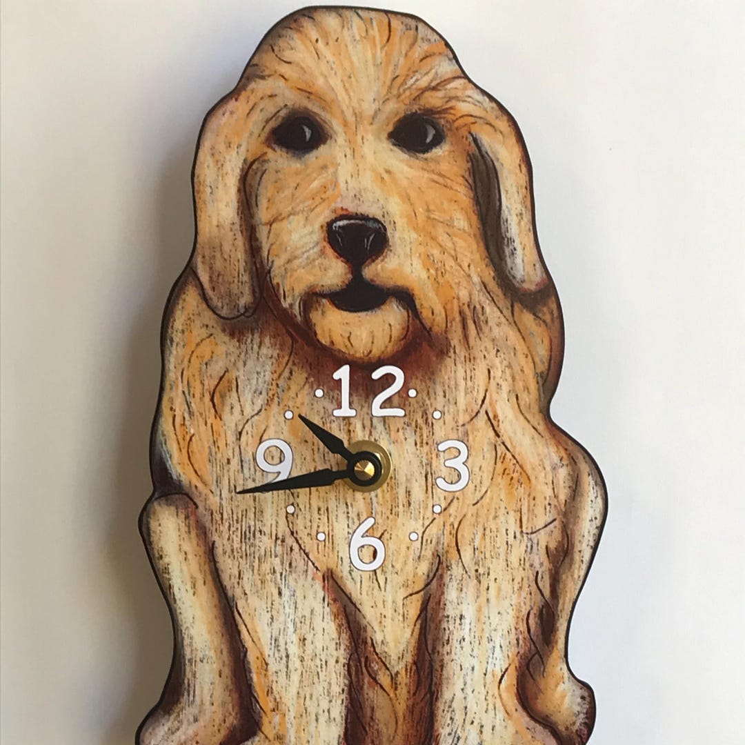 Labradoodle Dog Clock With Wagging Tail - Etsy