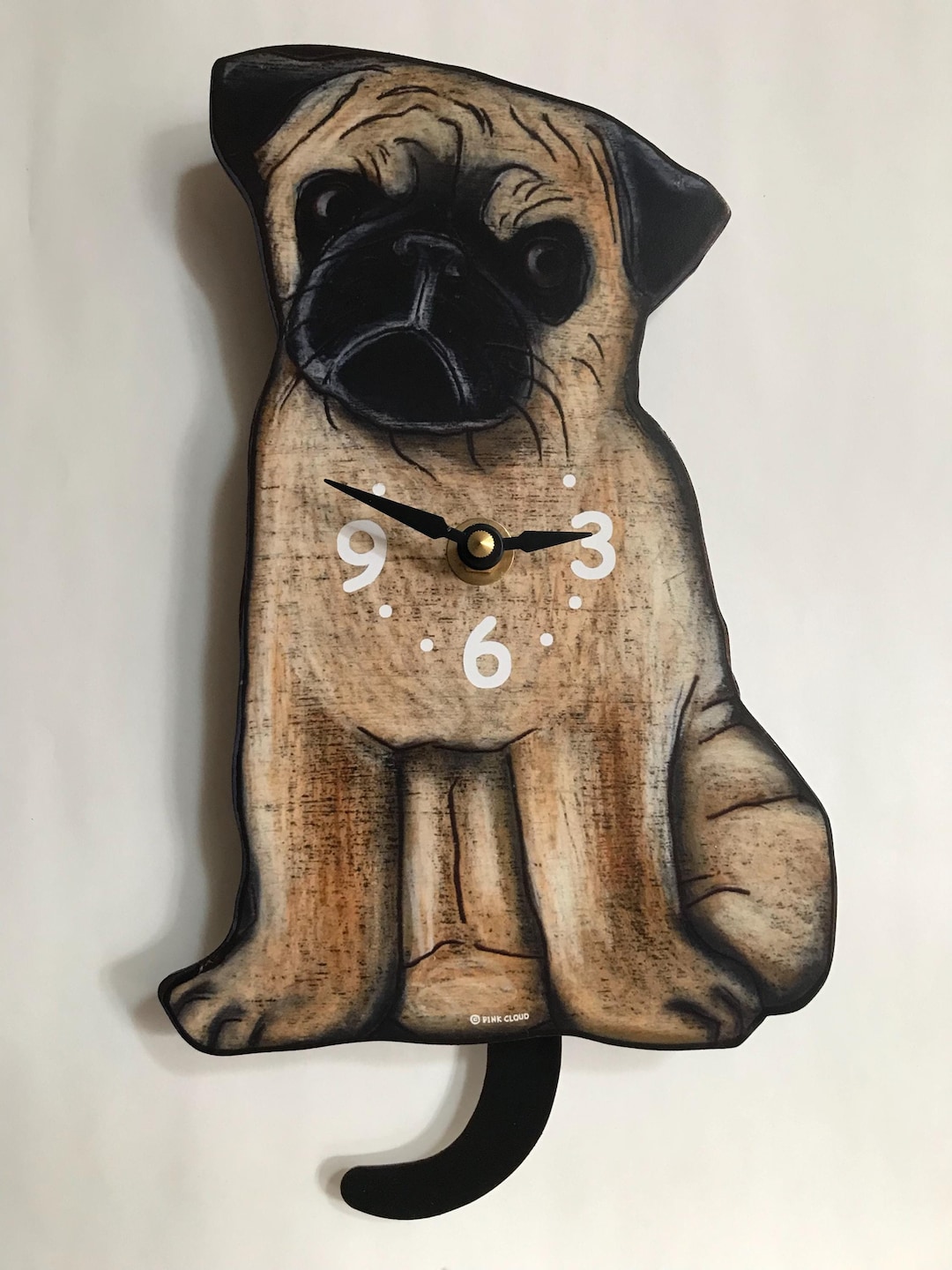 Pug Dog Clock With Wagging Tail - Etsy