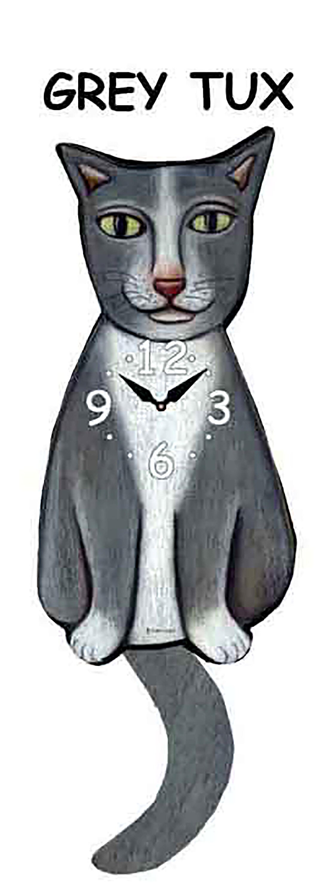 Tuxedo Cat Clock With Wagging Tail - Etsy