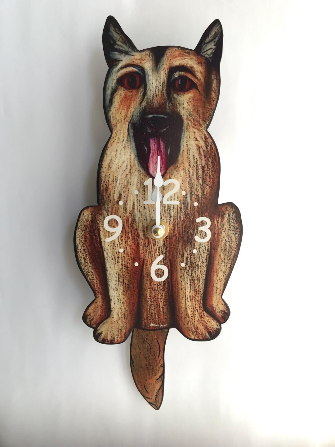 German Shepherd Clock With Wagging Tail! - Etsy