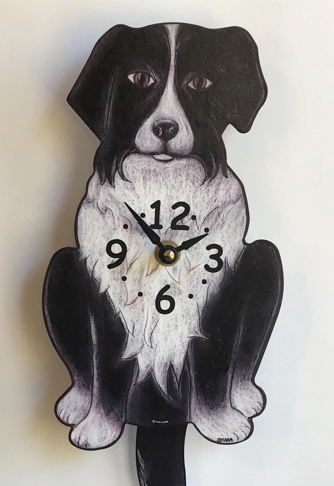 Border Collie Dog Clock With Swinging Tail - Etsy