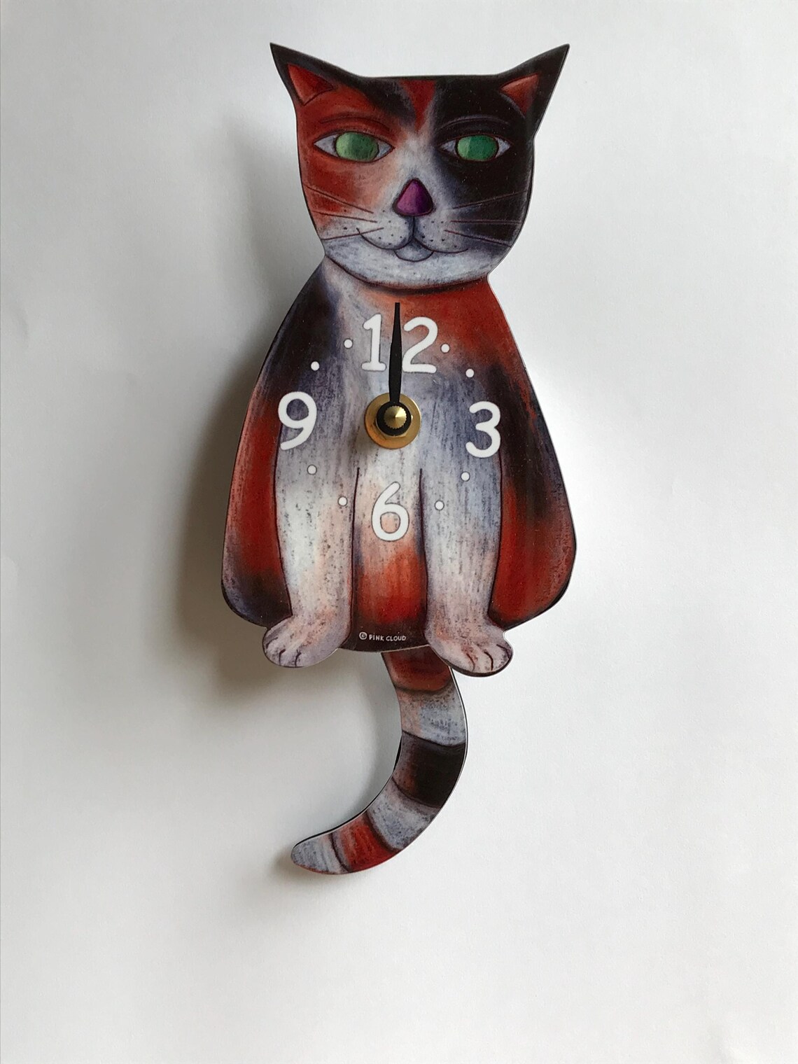 Calico Mini Cat Clock With Swinging Tail - Etsy